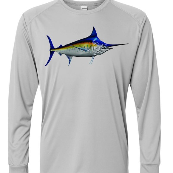 Shirts | Sailfish Marlin Fish Long Sleeve Upf 5 Tshirt Fishing Boat ...